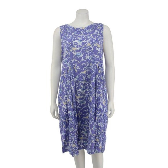 Anna Ocean | Dresses | Anna Ocean Retro 9s Purple Floral Print Rayon ...